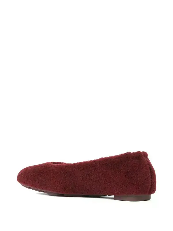 STUART WEITZMAN Pirouette Super Chill Shearling Flats - Red