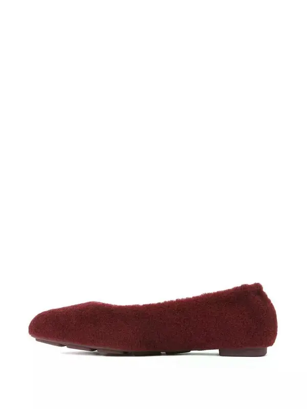 STUART WEITZMAN Pirouette Super Chill Shearling Flats - Red