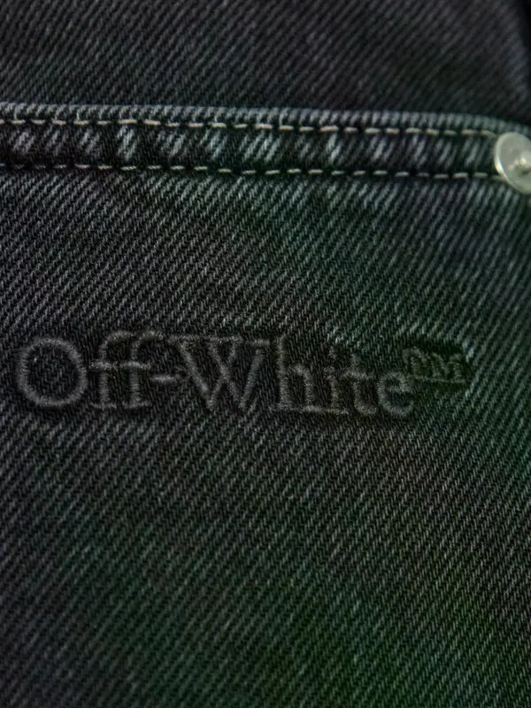 Off-White Logo-embroidered Jeans