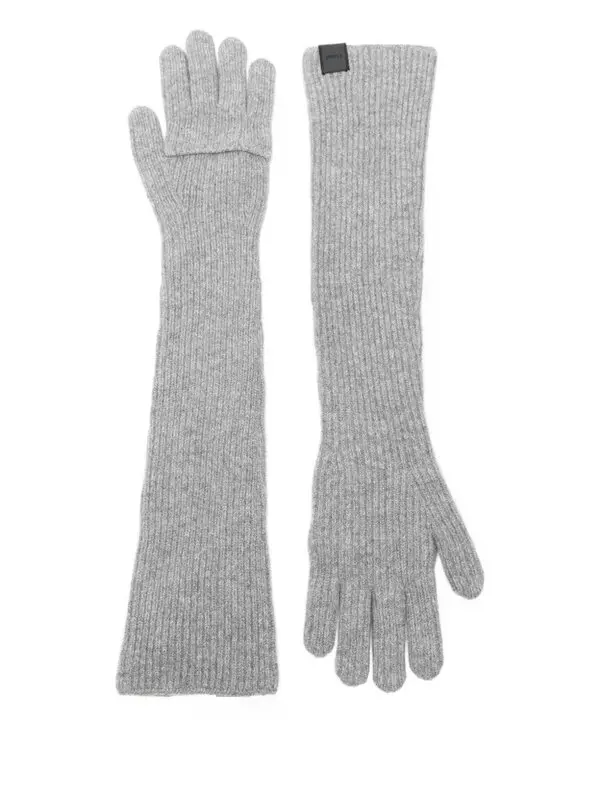 JUUN.J Ribbed Knit Gloves - Grey
