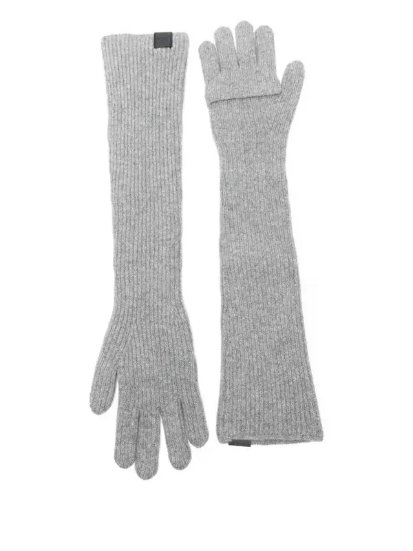 JUUN.J Ribbed Knit Gloves - Grey