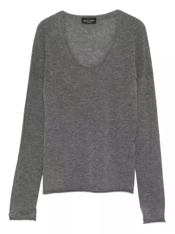 ROBERTO COLLINA Scoop Neck Jumper