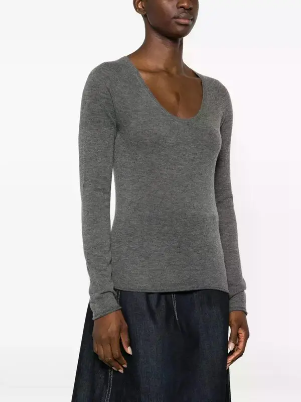 ROBERTO COLLINA Scoop Neck Jumper