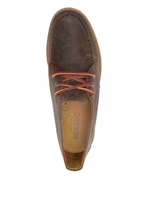 SEBAGO Leather Boat Shoes - Brown