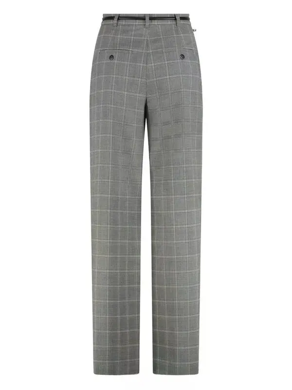 Max Mara Check-pattern Trousers With Belt
