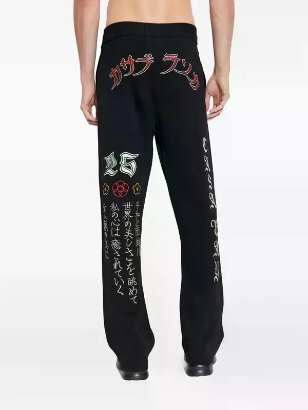 Casablanca Embroidered Drawstring Trousers