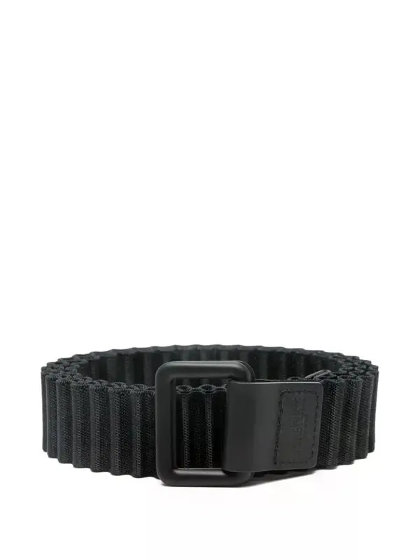Issey Miyake Pleated Square-buckle Belt - Black