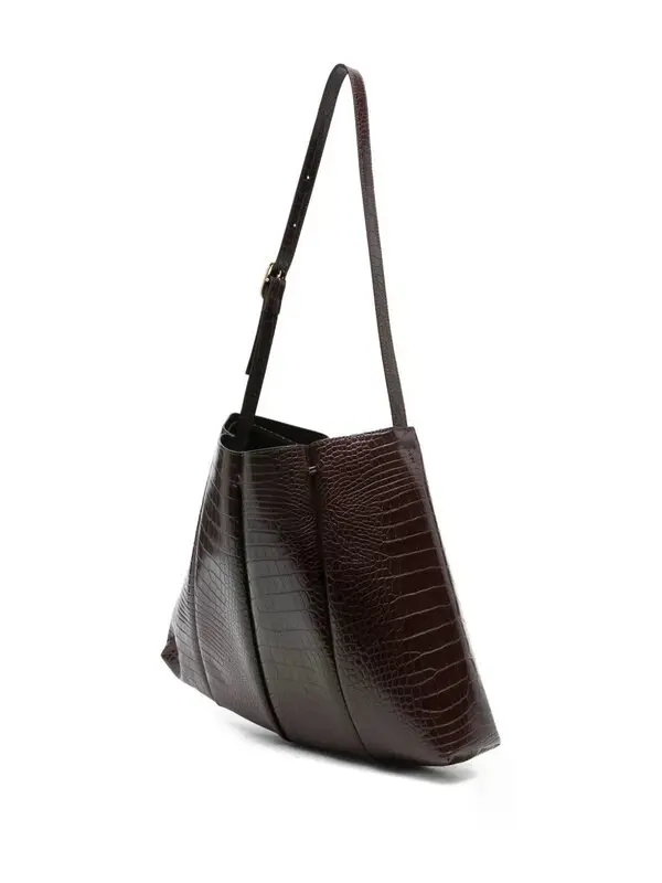THEMOIRE Crocodile-embossed Shoulder Bag
