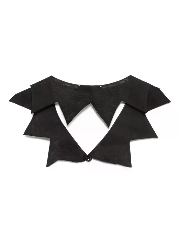 FORTE_FORTE Cut-out Scarf - Black