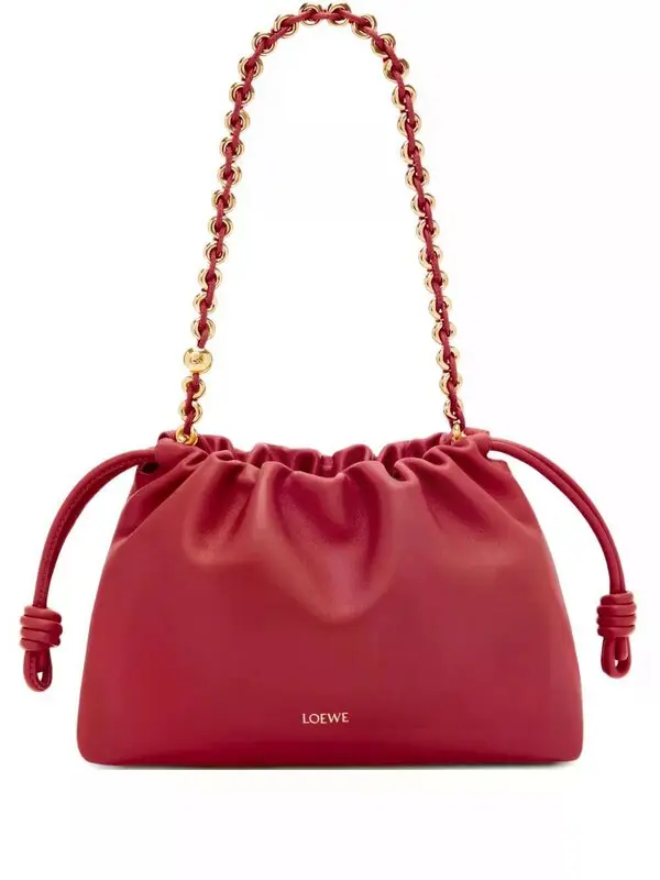 Loewe Flamenco Chain Handle Medium Shoulder Bag - Red