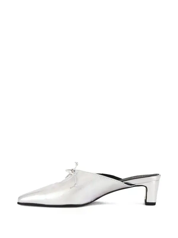 ALOHAS Amar Tie-detail Mules - Silver