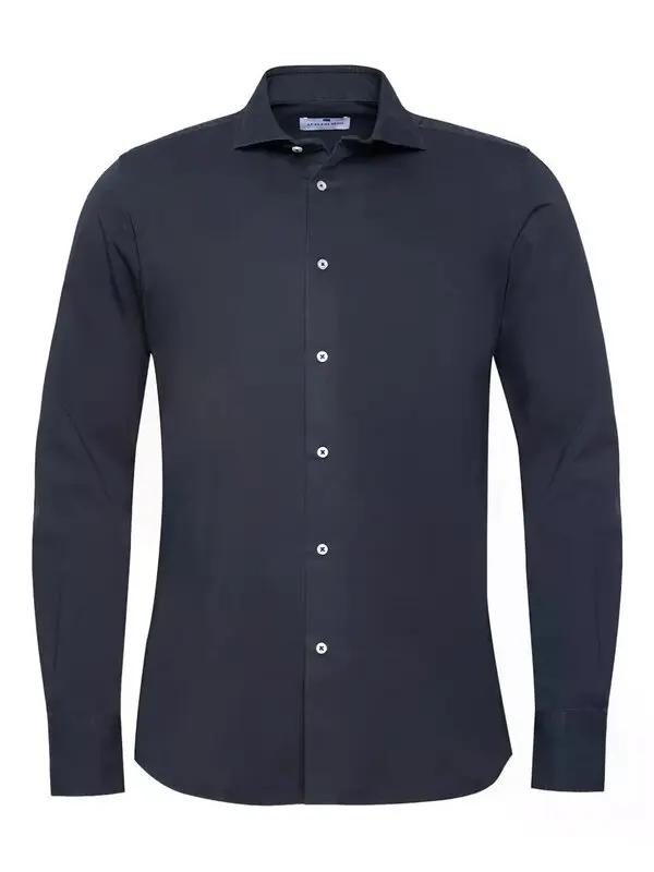 LOJA DAS MEIAS Pointed-collar Shirt - Blue