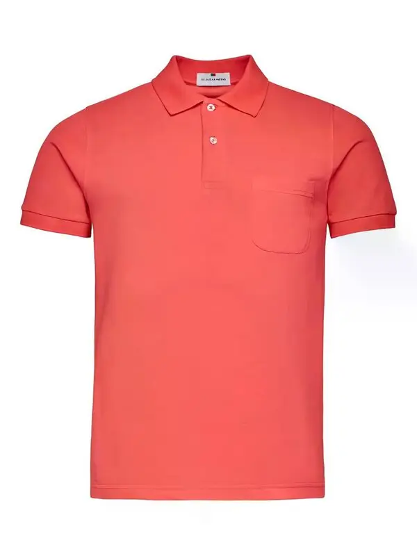 LOJA DAS MEIAS Chest-pocket Short-sleeve Polo Shirt - Orange