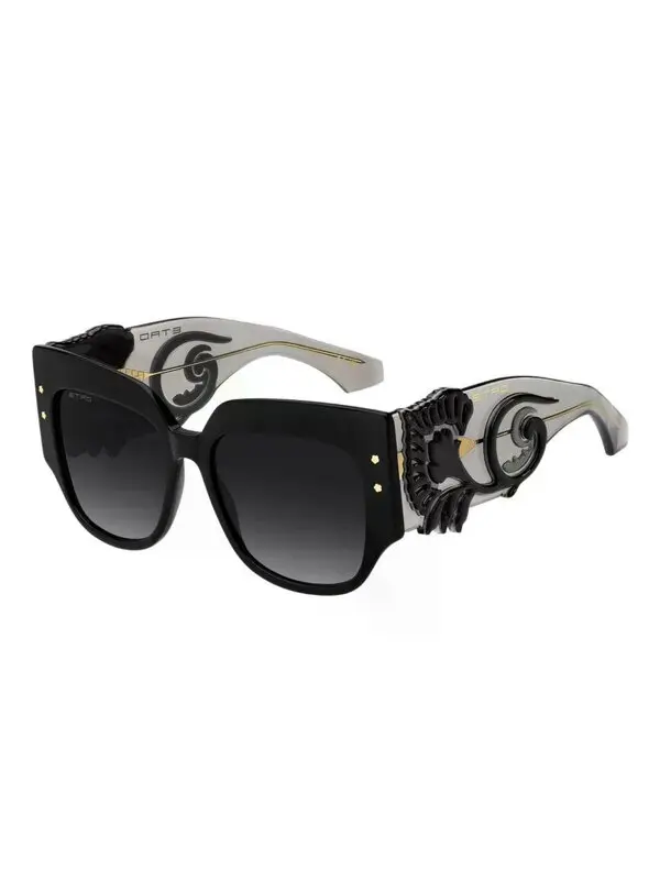 Etro Rectangle-frame Sunglasses With Floral Embellishment