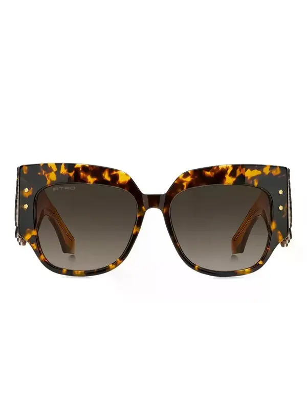 Etro Geometric Frame Sunglasses - Brown