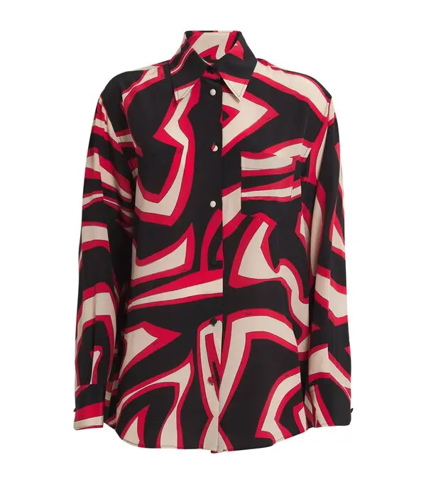 Emilio Pucci Silk Twill Labirinto Print Shirt