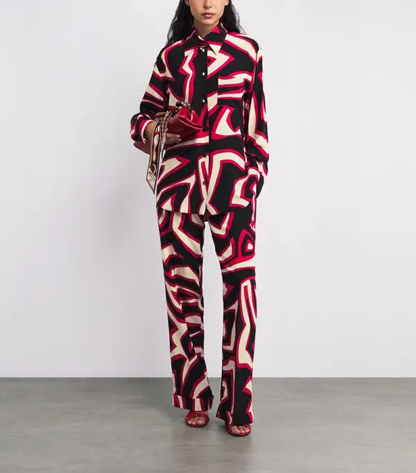 Emilio Pucci Silk Twill Labirinto Print Shirt