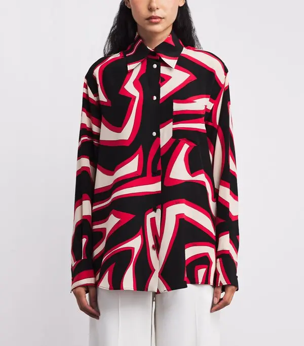Emilio Pucci Silk Twill Labirinto Print Shirt