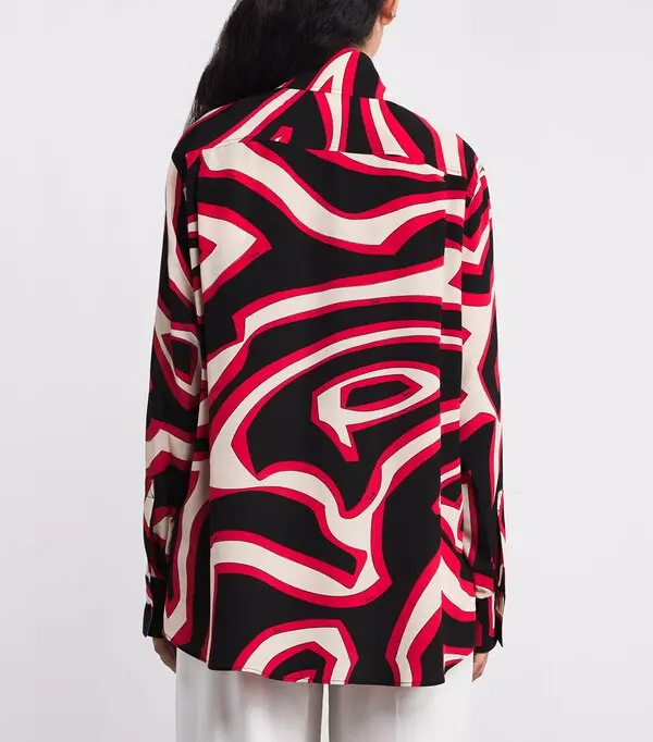 Emilio Pucci Silk Twill Labirinto Print Shirt