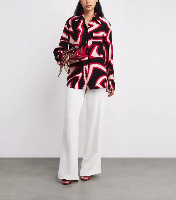 Emilio Pucci Silk Twill Labirinto Print Shirt