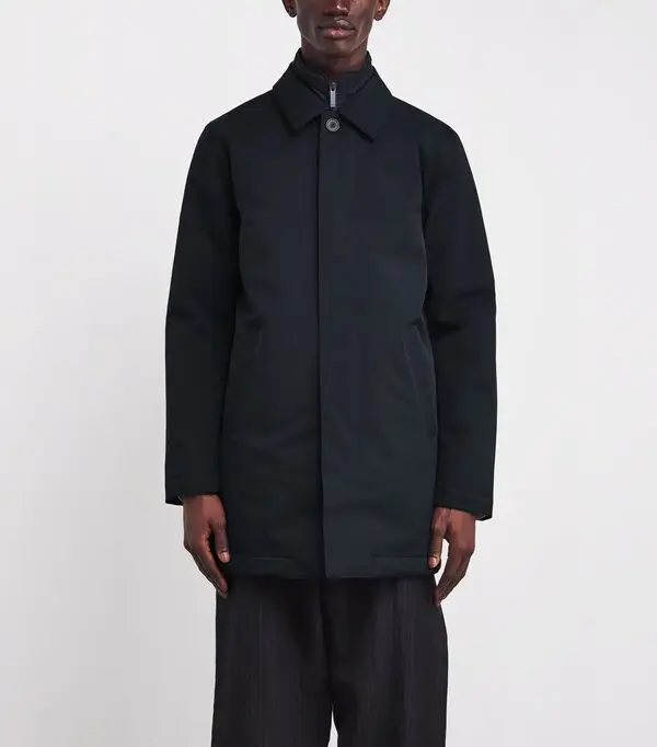 NN.07 Blake Technical Twill Coat - Navy