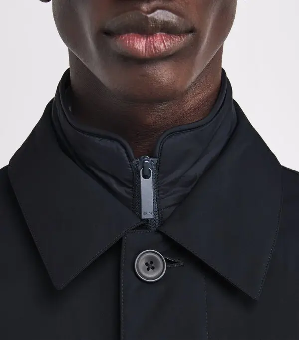 NN.07 Blake Technical Twill Coat - Navy