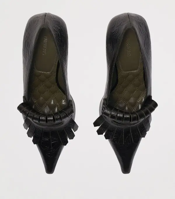 Burberry Leather Cameo Fringe Pumps