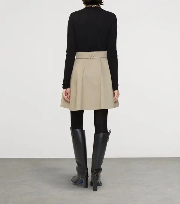 Burberry Gabardine Mini Skirt