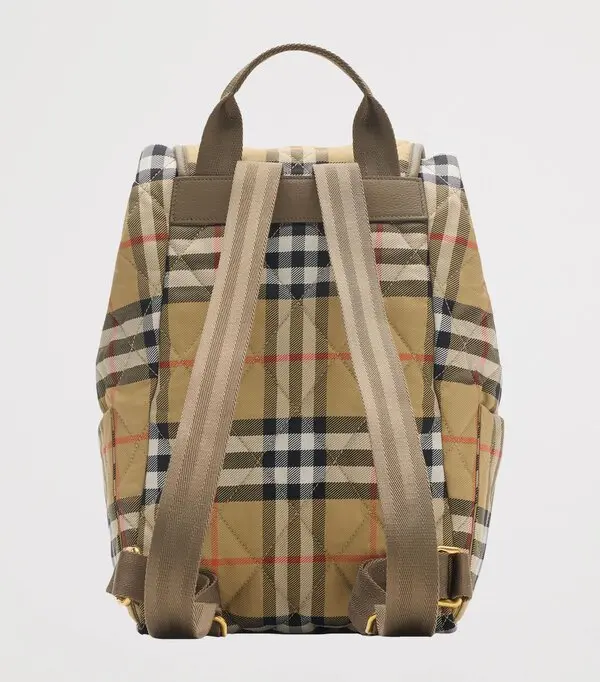Burberry Check Quilted Nylon Backpack - Beige