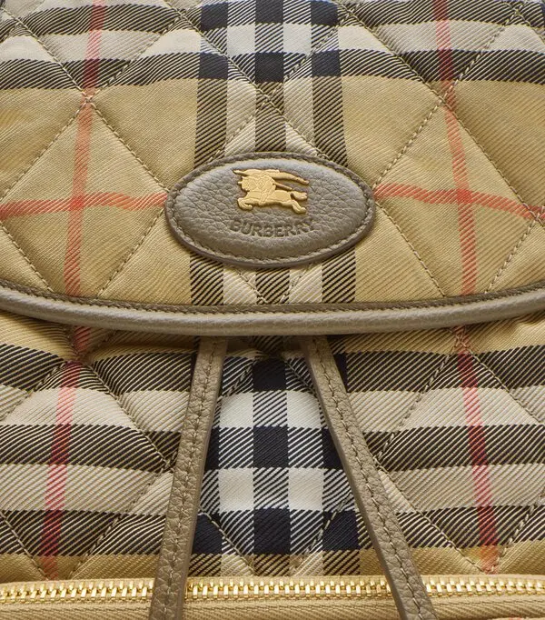 Burberry Check Quilted Nylon Backpack - Beige