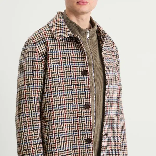 WAX LONDON Stan Houndstooth Check Coat