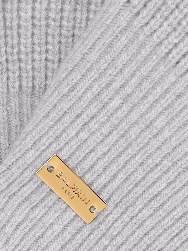 Balmain Ribbed Wool Turtleneck Sweater