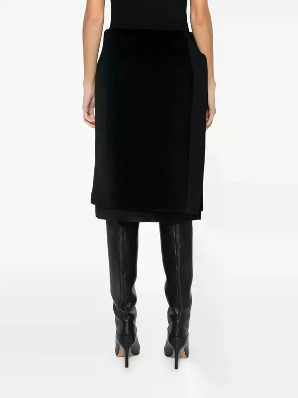 JIL SANDER Layered Straight Skirt