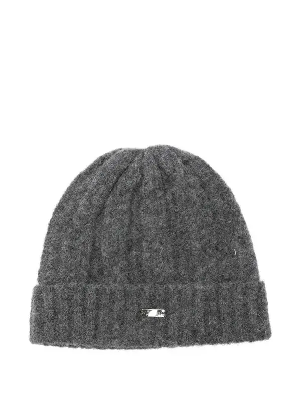 Herno Cable-knit Beanie - Grey