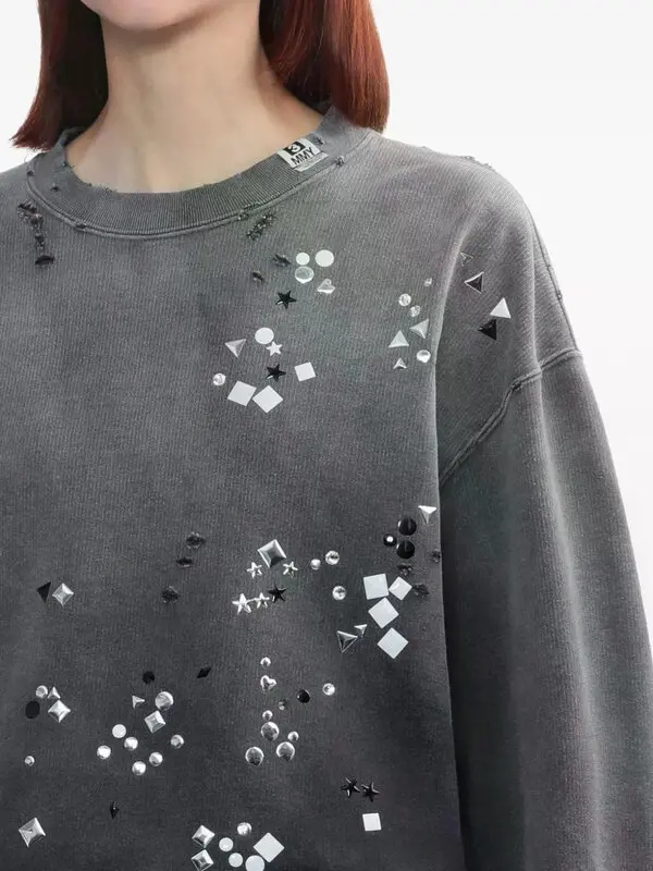 Mihara Yasuhiro Embellished Sweatshirt In Grey - 28% Off
