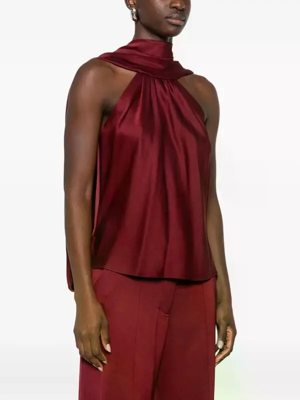 Simkhai Draped Sleeveless Blouse - Red