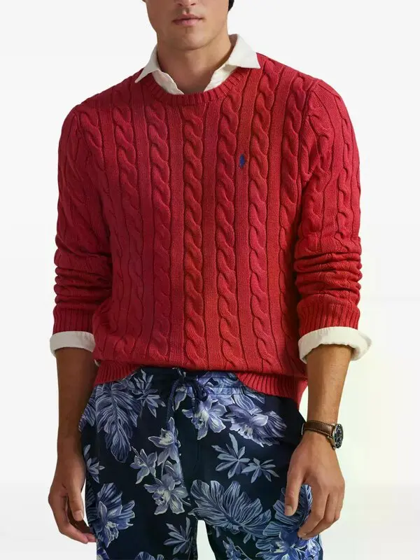 Polo Ralph Lauren Cable-knit Cotton Sweater - Red