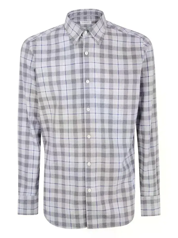 TINTORIA MATTEI 954 Checked Shirt - Grey