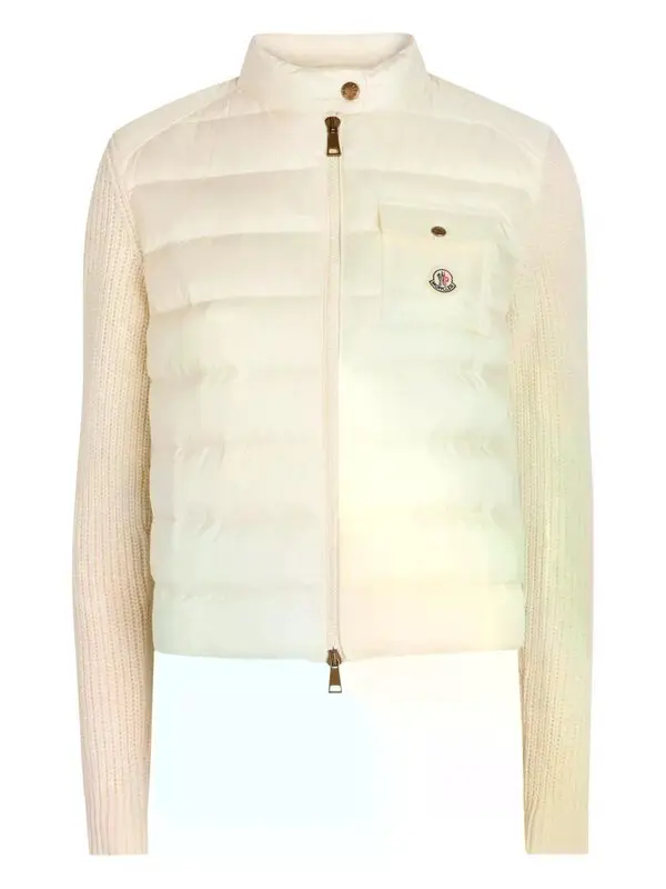 Moncler Padded Cardigan - Neutrals