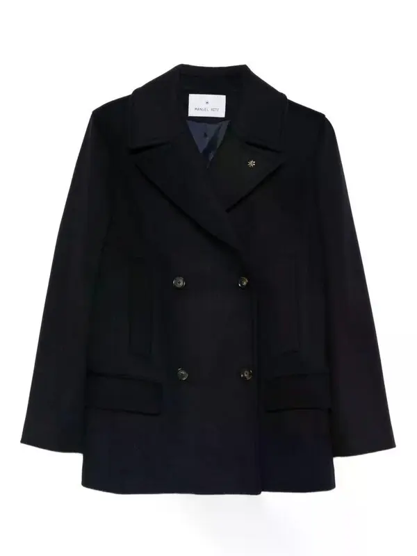 MANUEL RITZ Double-breasted Wool-blend Coat