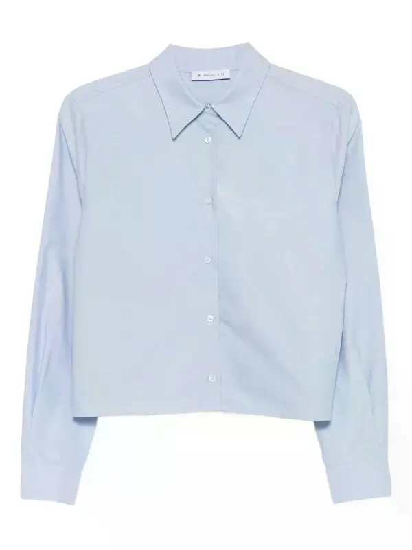 MANUEL RITZ Cropped Cotton-blend Shirt
