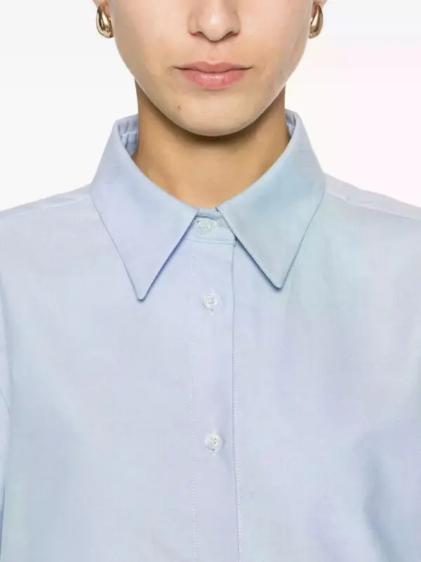 MANUEL RITZ Cropped Cotton-blend Shirt
