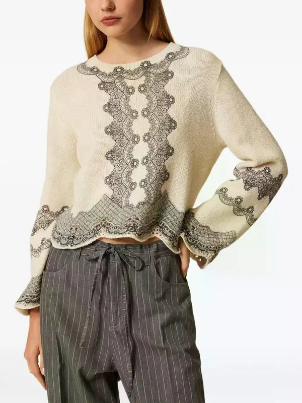 TWINSET Patterned Knit Top