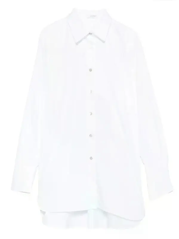 BARBA NAPOLI Button-down Long-sleeve Shirt - White