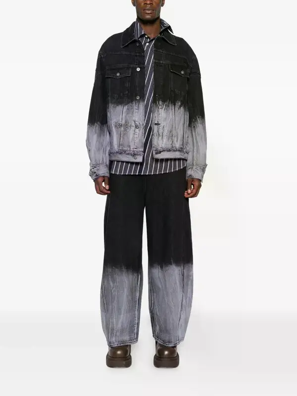 FENG CHEN WANG Frayed Dip-dye Trousers