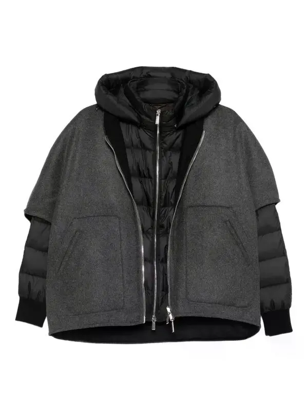 MOORER Hooded Reversible Jacket