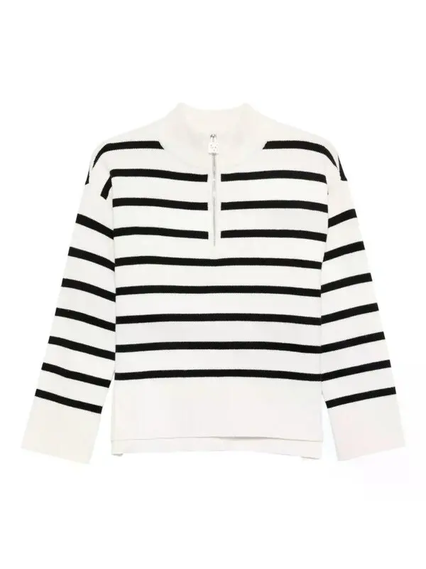 Dkny Striped Half-zip Jumper