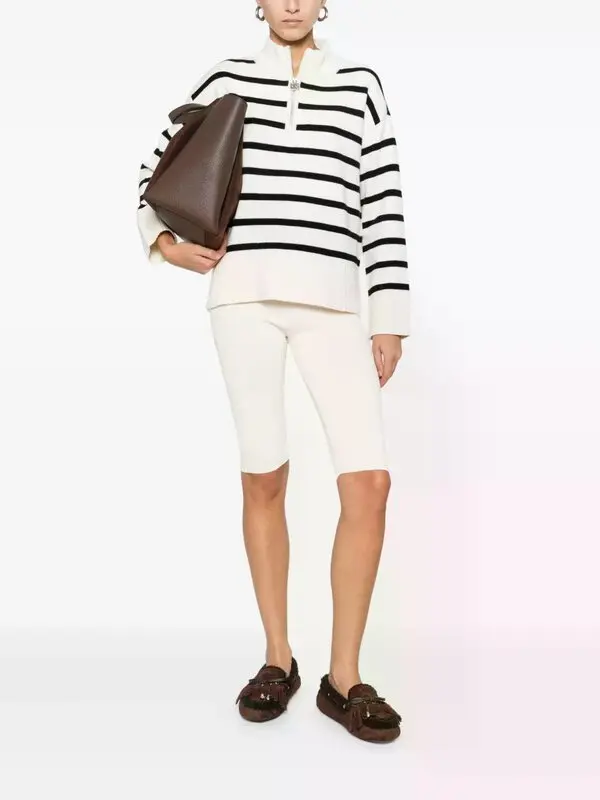 Dkny Striped Half-zip Jumper