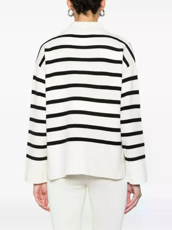 Dkny Striped Half-zip Jumper