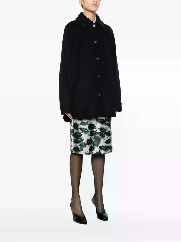 MANUEL RITZ Buttoned Wool-blend Coat